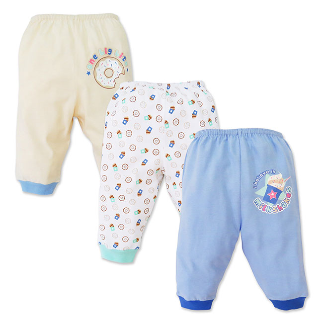 Cotton Stuff - 3-piece Pajama Pants (Milkshakes) - Cotton Stuff