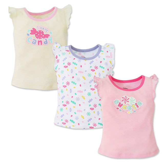 Cotton Stuff - 3-piece S/L Blouse with Ruffles (Sweetie) - Cotton Stuff